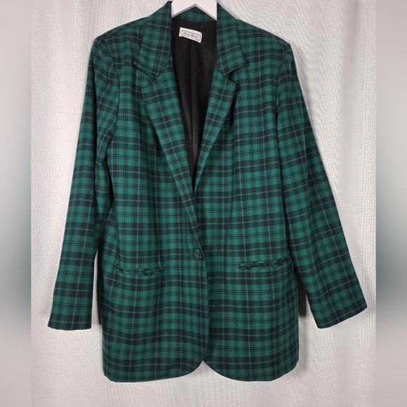 Daily Habit NY | Jackets & Coats | Vintage Daily Habit Ny Blazer Green ...